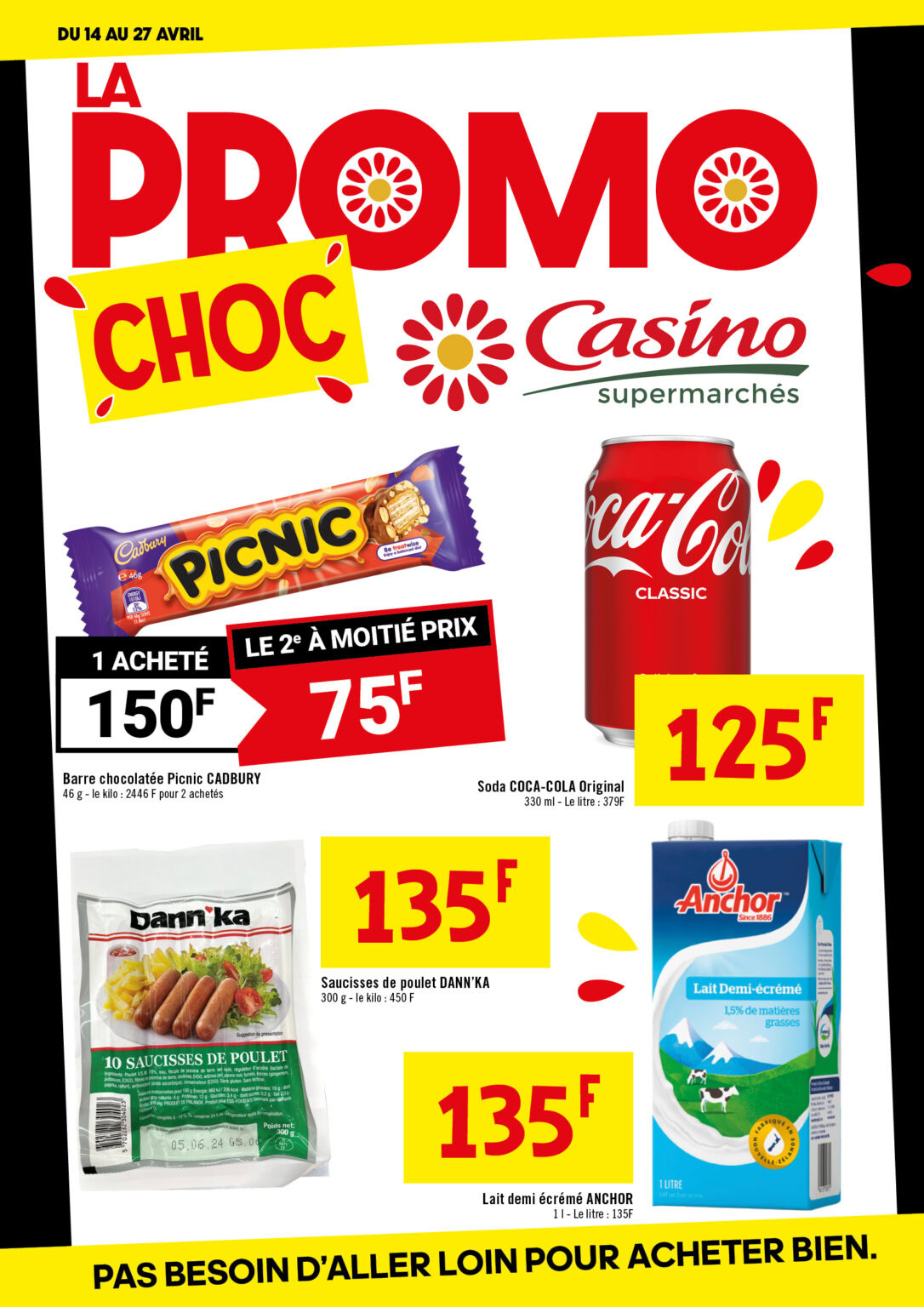 LA PROMO CHOC CHEZ CASINO DU 14 AVRIL AU 27 AVRIL 2025 - Mon Club NC